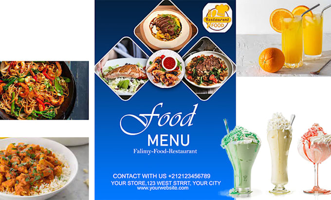 Design a professional and unique menu for you by Anasserrouukh | Fiverr