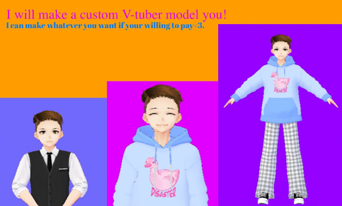 Make a vtuber model for you in a vrm model by Logan_da_bear | Fiverr