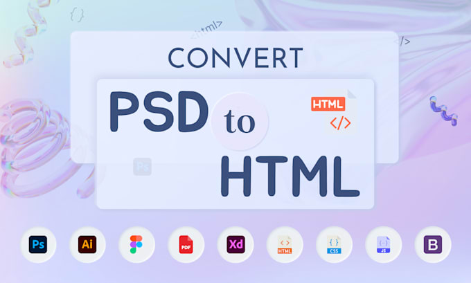 Convert psd to creative premium responsive website using html css by ...