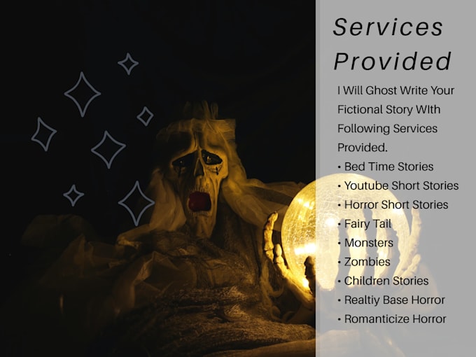 Ghost write your horror scary story by Iqrafiaz542 | Fiverr