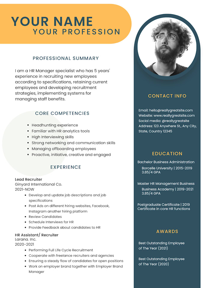 Design professional modern resume design and cv design by Design ...