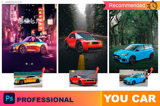 An awesome car manipulation image using photoshop by Jmbdesign_ | Fiverr
