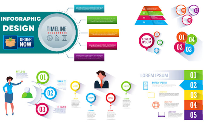 Do eye catching business infographics design, flow charts, pie, graph ...