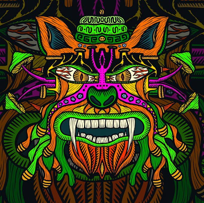 Create custom trippy avatar digital illustrations by Sampda | Fiverr