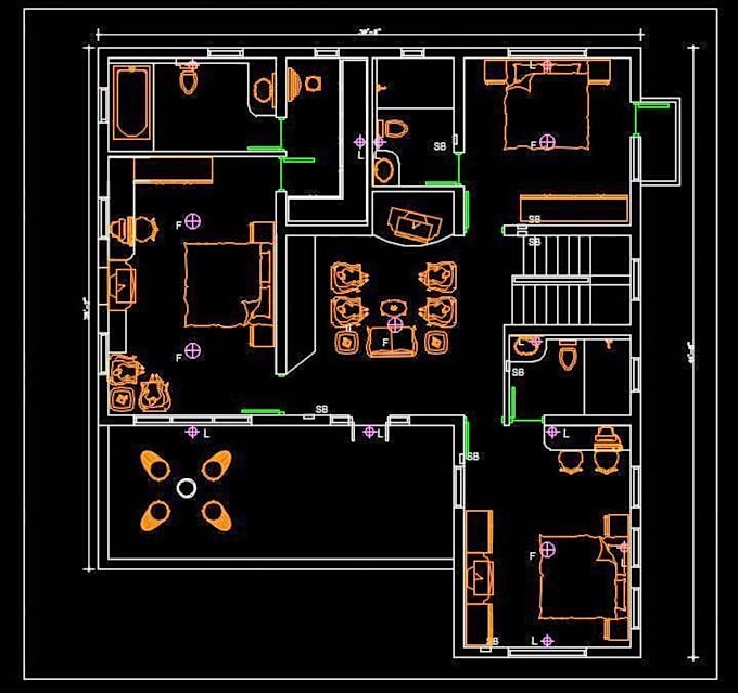 Designing 2d plan from autocad by Mohamedkh17 | Fiverr