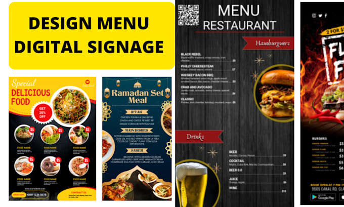 Design digital restaurant menu signage in 24 hours by Golden_design ...