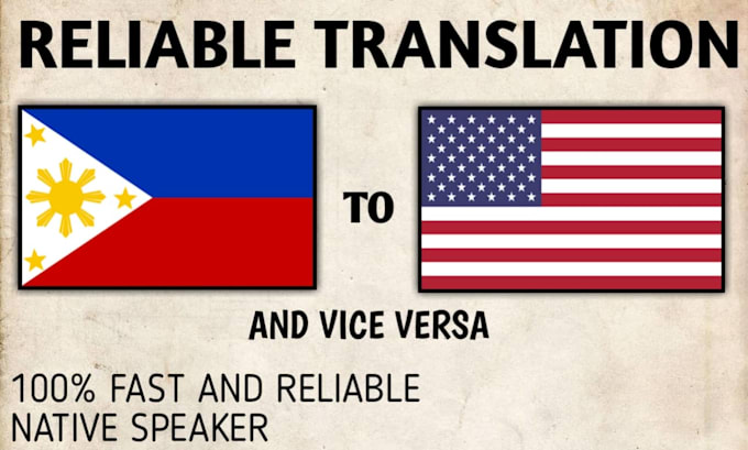 Translate any text from english to filipino or tagalog and vice versa ...