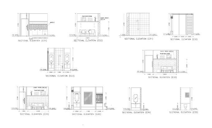 how to draw interior design elevations