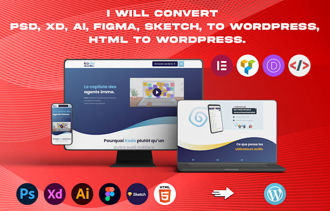 Convert psd, xd, ai, figma to wordpress, html to wordpess by ...