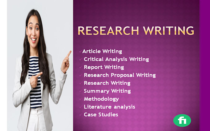 Write on any topic after conducting extensive research by ...