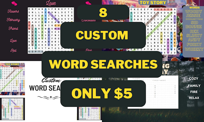 Create custom wordsearches with any theme and words by Lukesumner | Fiverr