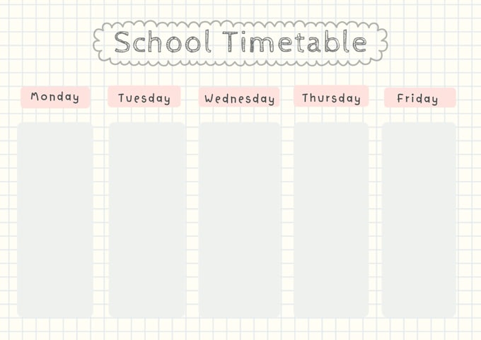 Create professional class schedule school time table by Bonzerdesigner ...