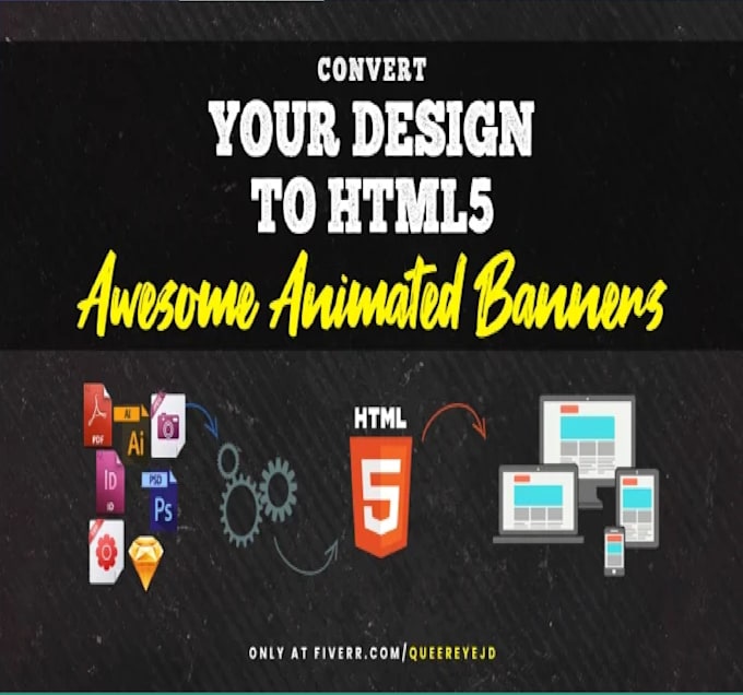 Design attractive animated html5 banner ads for google adwords, adroll ...