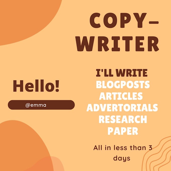 Write articles blogposts advertorials for you by Emma_khalil | Fiverr
