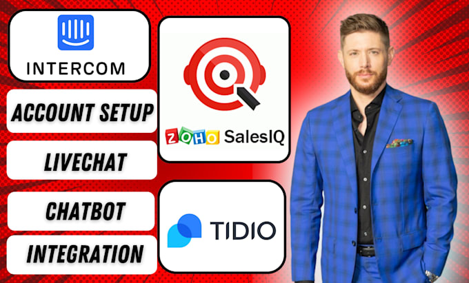 Install intercom chatbots, zoho chatbot in sales iq and tidio live chat ...