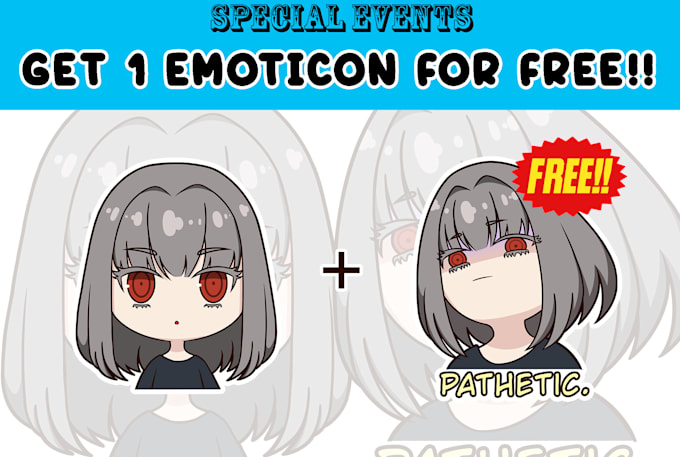 Design cute kawai chibi emoticons sticker by Mrcouda | Fiverr