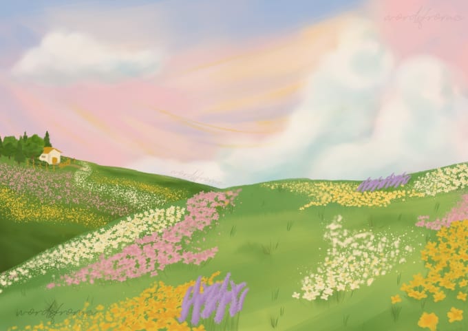 Draw scenic landscapes and background by Worksbyzi | Fiverr