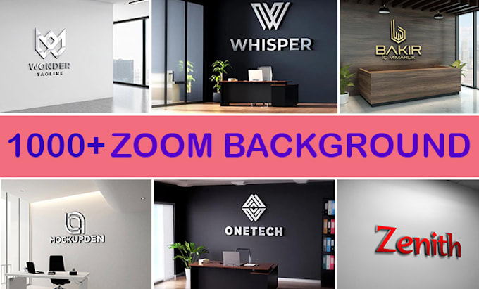 Design zoom virtual custom background with your logo by Shaami24 | Fiverr