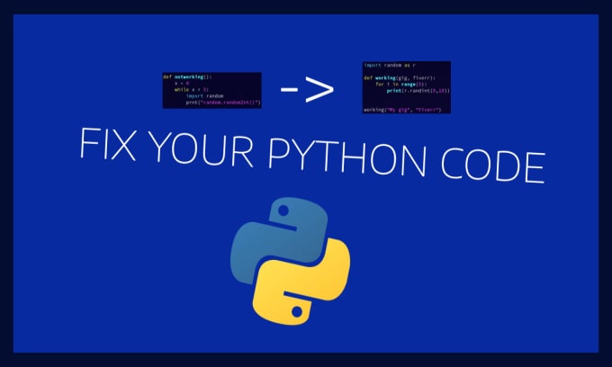 Fix your python code by Swissrizen | Fiverr