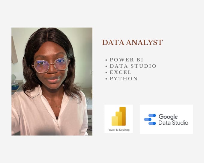 Do your dashboards on power bi, google data studio, excel and python by Fabiolafeya | Fiverr