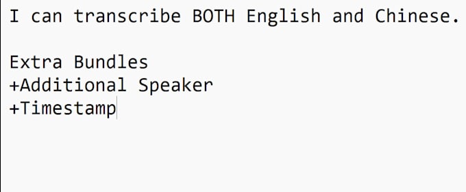 Transcribe english or chinese audios by Syeles | Fiverr