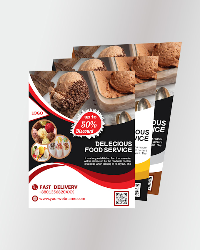 Do creative food flyer design by Graphicdesignre | Fiverr