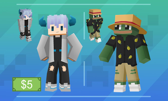 Draw your minecraft skin by Juuzoumc | Fiverr