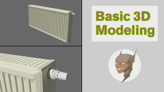 Create a simple and basic 3d model by Luckydrawer | Fiverr