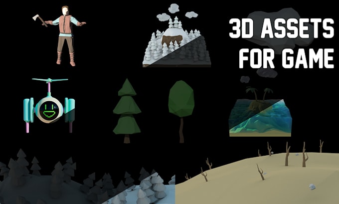 Create a collection of 3d models for a low poly game by Westoncgi | Fiverr