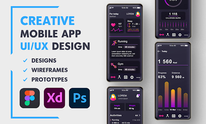 Do creative mobile app ui ux design for play store app by Shahazadqasir ...