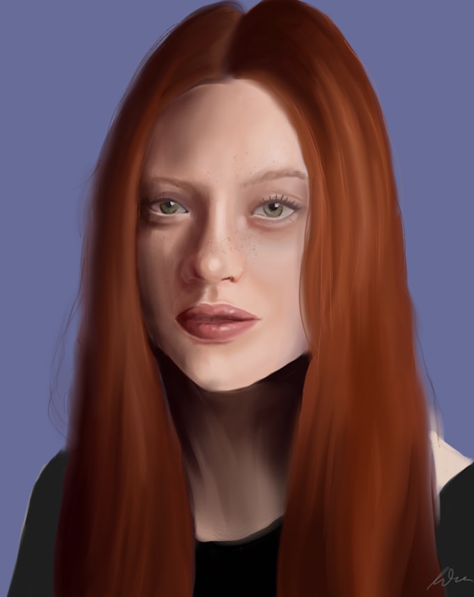 Draw a digital realistic portrait by Weronikadesign | Fiverr