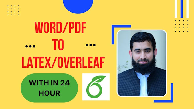 Convert word, pdf file, or any report into latex overleaf by ...