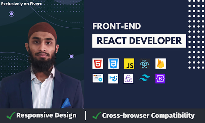 Be a frontend web developer making react website by Nazmuln7 | Fiverr