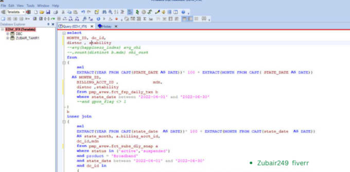 Write and optimize sql queries by Zubair249 | Fiverr Write and optimize sql queries by Zubair249 | Fiverr