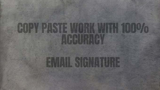 Do your work of copy paste html email signature work by Radhikaverma913 ...