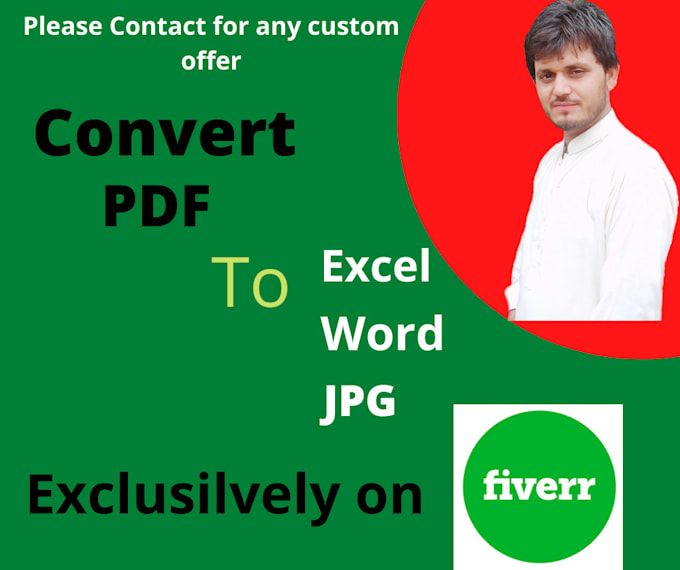 Convert pdf to excel instantly by Sajjadmaher | Fiverr