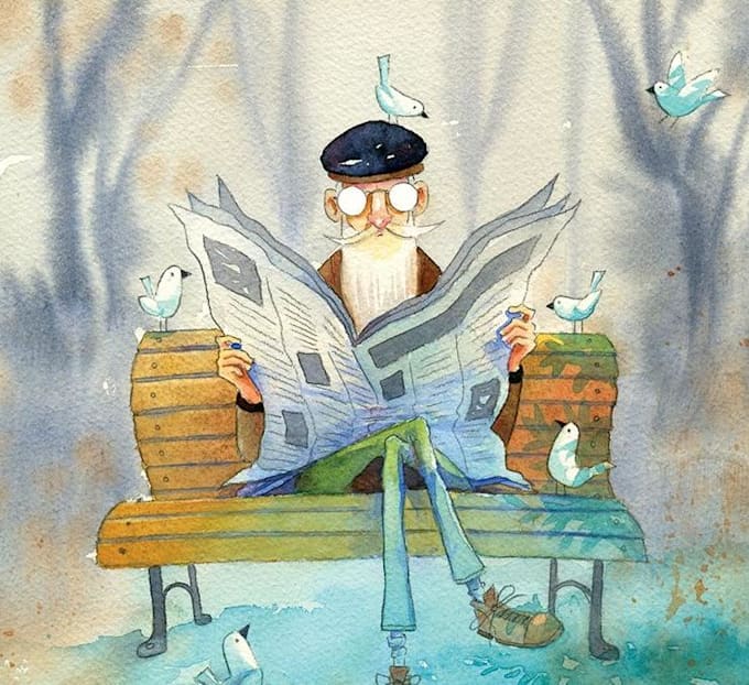 Paint hand painted illustrations in watercolor by Isha_art1 | Fiverr