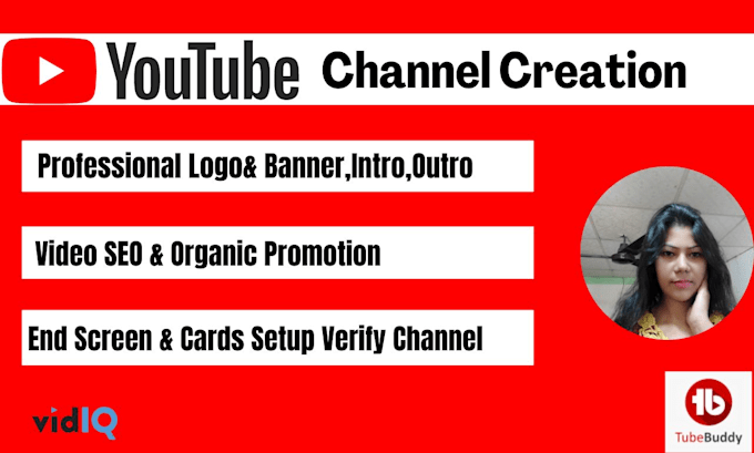 Create and setup youtube channel promote with logo, banner, intro ...