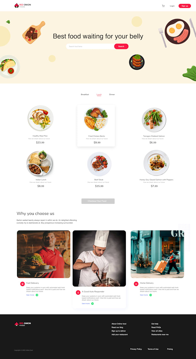 Developed a responsive website using html css and javascript by ...