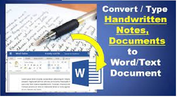 Convert handwriting to ms word by Halfprince78 | Fiverr