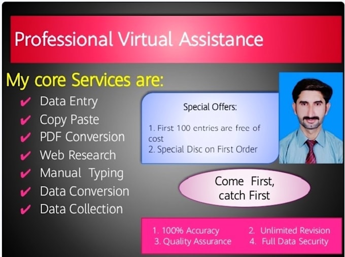 Data entry, web research, copy paste, word excel data entry, virtual ...