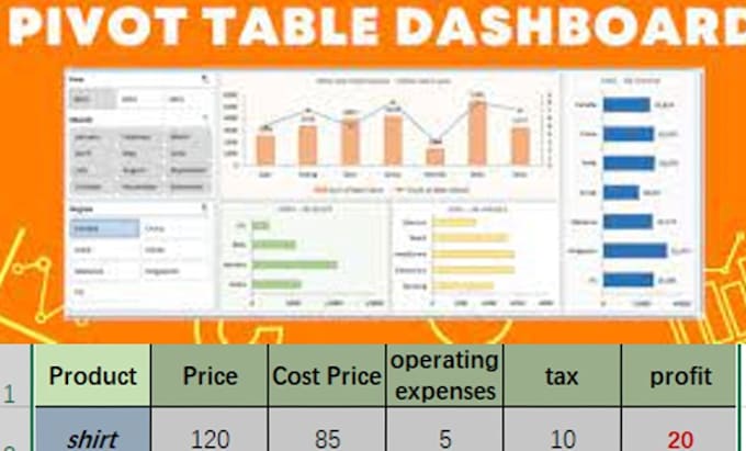 Make mis report and pivot tables and pivot dashboards by Ofoiex | Fiverr