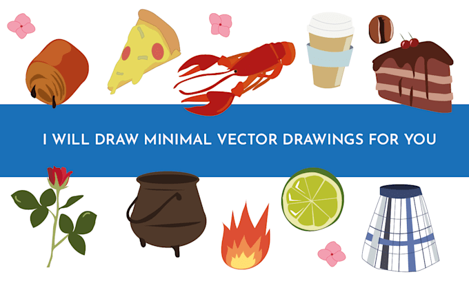 Draw minimal vector drawings for you by Mireiasanz | Fiverr