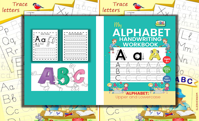 letter tracing coloring book