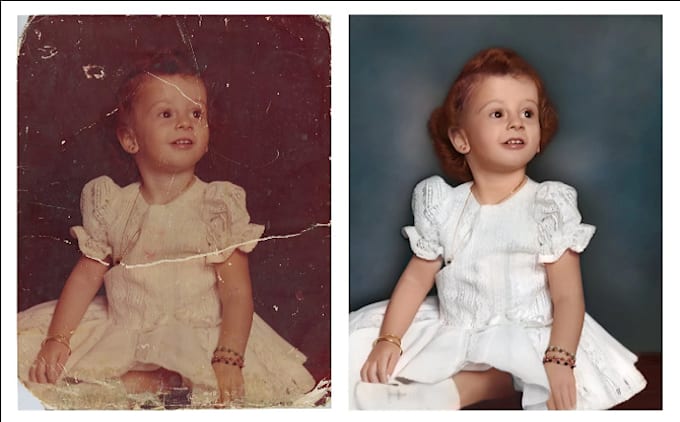 Restore and colorize your old photos for an, 4 images free 1 by Hoyu ...