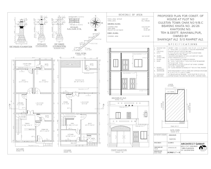 Make professional 2d and 3d architectural cad drawings by Qamarch999 | Fiverr