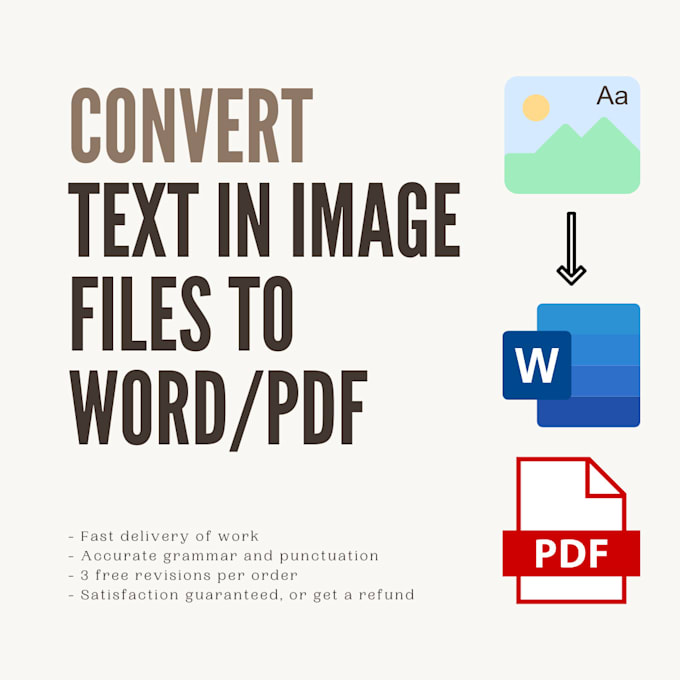 Convert text found in images to word or pdf file by Ilovemath5011 | Fiverr