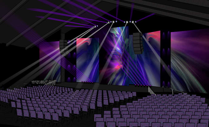 Create a 3d stage design for your event by Alex_2497 | Fiverr