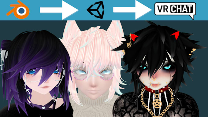 Make you a mmd vrchat avatar by Metamoqvr | Fiverr