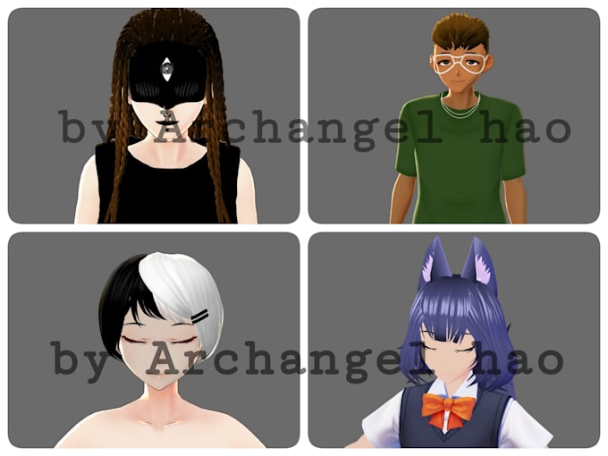 Do vroid hair accessories custom by Archangelhao | Fiverr